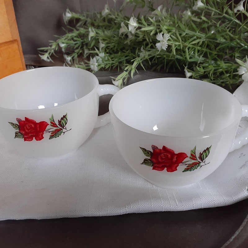 Red Rose Tea Cup - Etsy