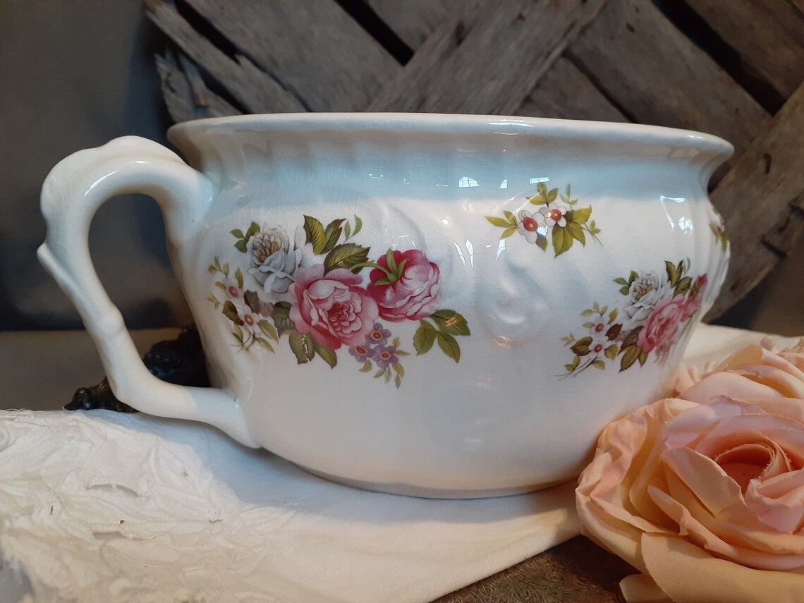 Lovely James Kent Ltd Old Foley Harmony Rose Chamber Pot - Etsy