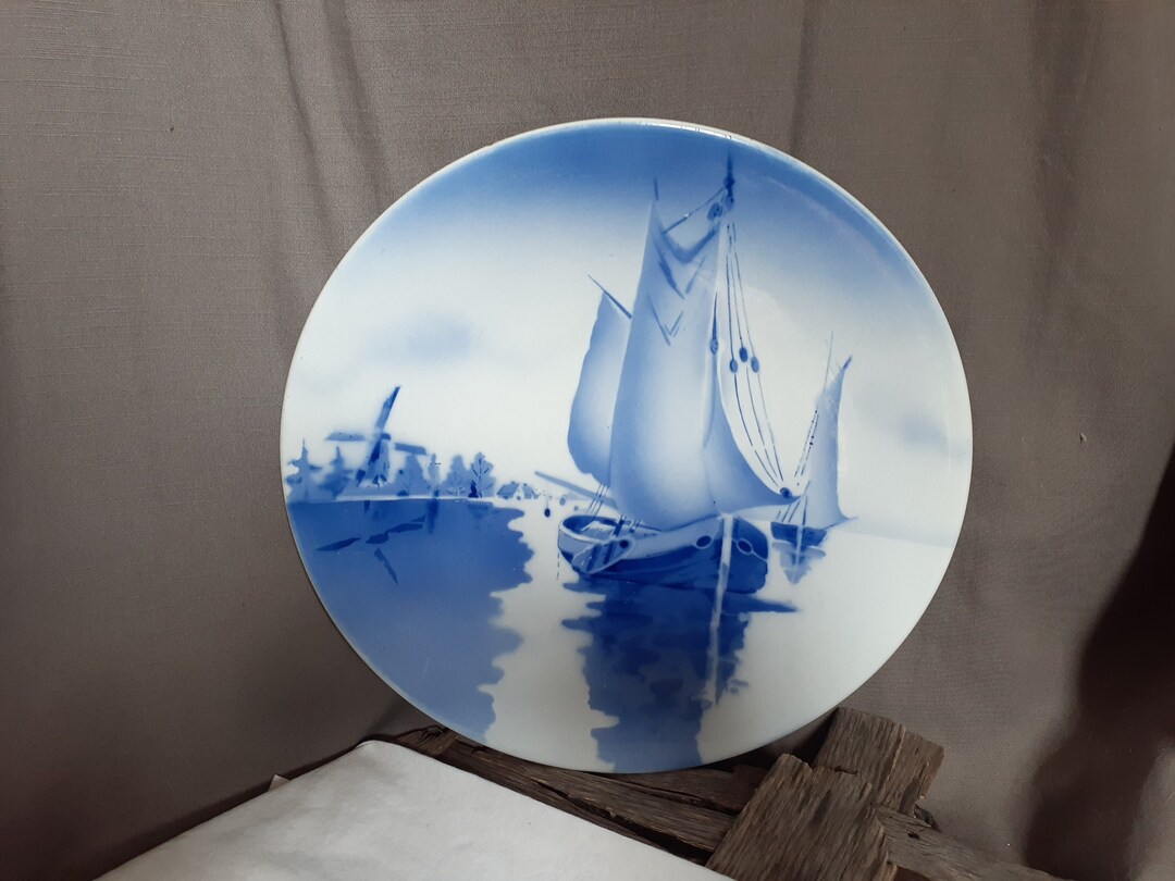 German Ceramic Round Platter / Decorative Wall Decor Feat. Dutch ...