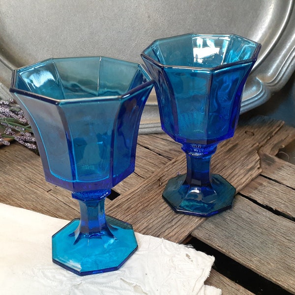 Blue Wine Glasses - Etsy