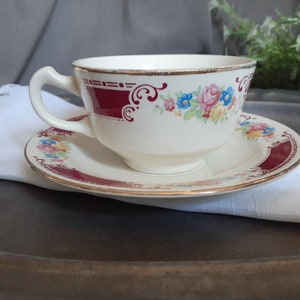 Homer Laughlin 'lady Alice' Cup & Saucer Set C.1941 Vintage Dishes ...