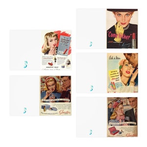 Notecards Vintage Cosmetics Ads Multi-design Greeting Cards 5-pack ...