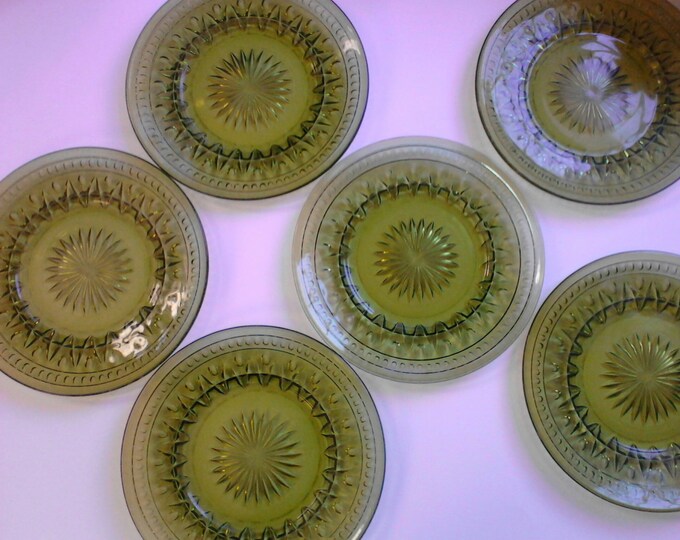 Set of Six Indiana Glass Co. Park Lane Luncheon Plates in - Etsy