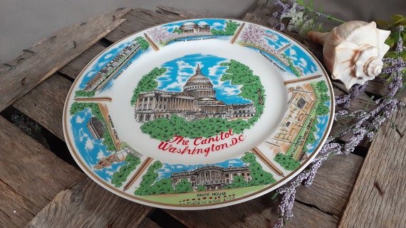 Collectibles Vintage US Capitol Plate Burwood 1970s Washington DC ...