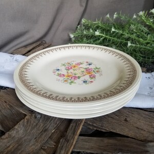 Edwin Knowles China USA Set of 4 Royal Knowlton 9.25 Plates C.1940s ...