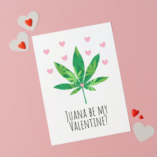 Weed Valentines Card - Etsy