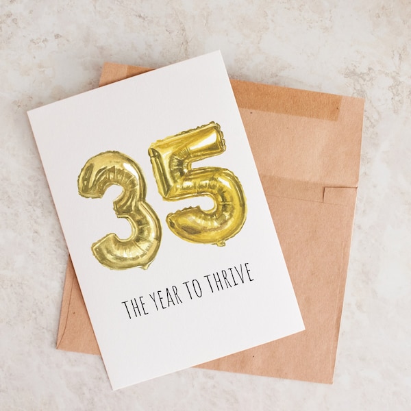 35th Birthday Card - Etsy