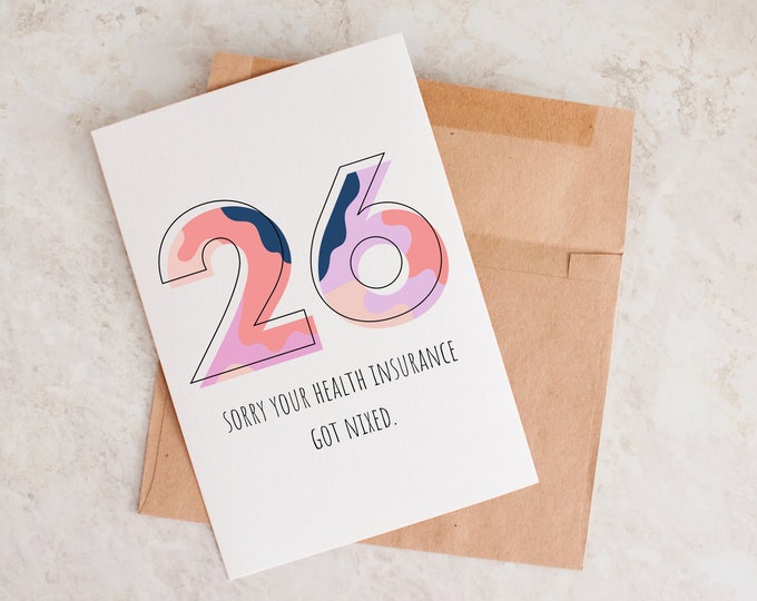 Funny 26th Birthday Card, 26th Birthday Card, 26 Year Old Birthday Card ...