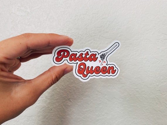 Pasta Queen Sticker Pasta Sticker Italian Sticker Italy - Etsy