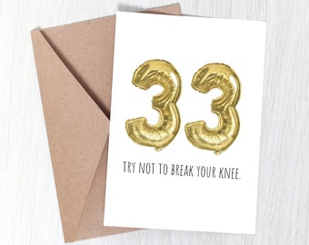 Funny 33rd Birthday - Etsy