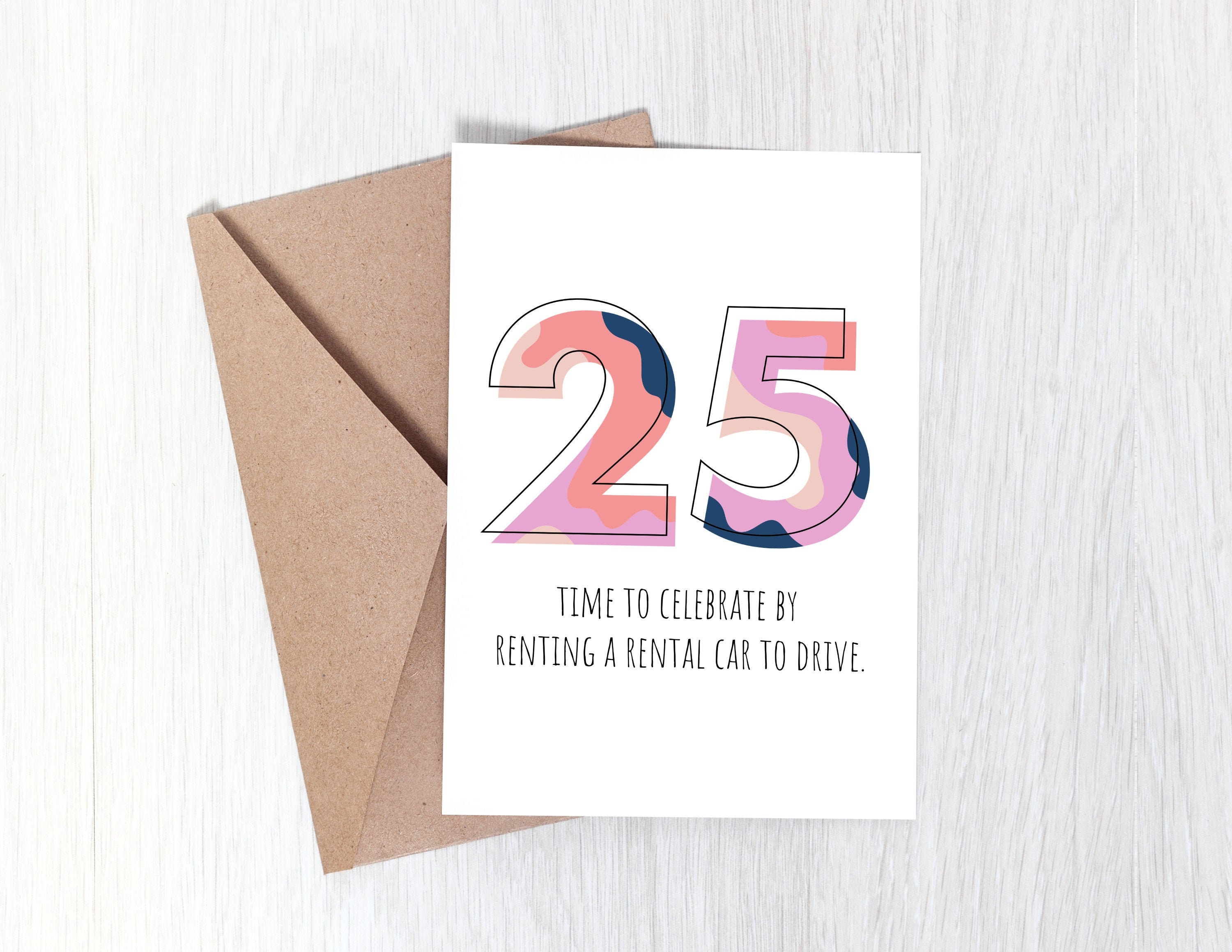 25th Birthday Card