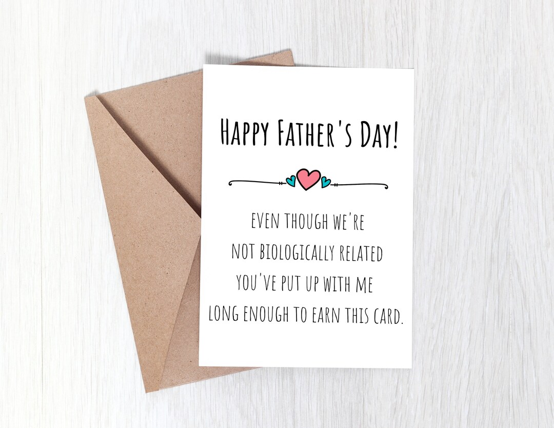Happy Father's Day Card for Step Dad, Card for Step Dad, Card for ...