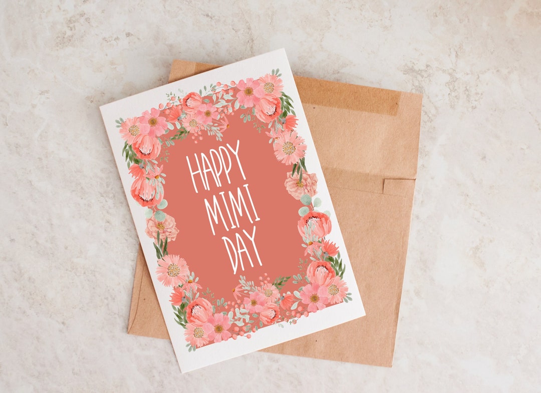 Happy Mimi Day, Card for Mimi on Mother's Day, Gift for Mimi, Mimi ...