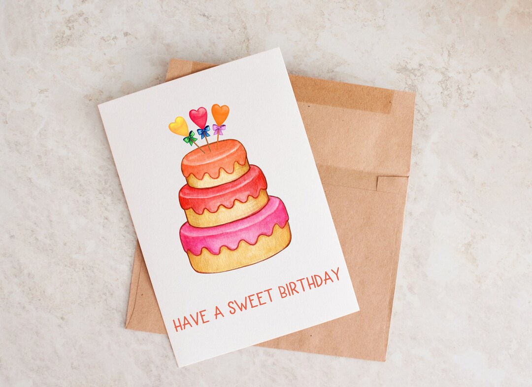 Have A Sweet Birthday, Birthday Card, Sweet Tooth, Card for Birthday ...