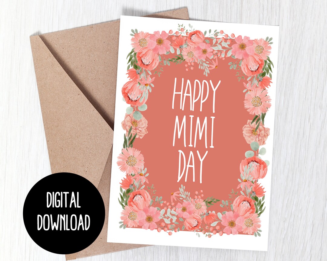 Printable Mimi Day Card Card for Mimi Digital Mimi Card - Etsy