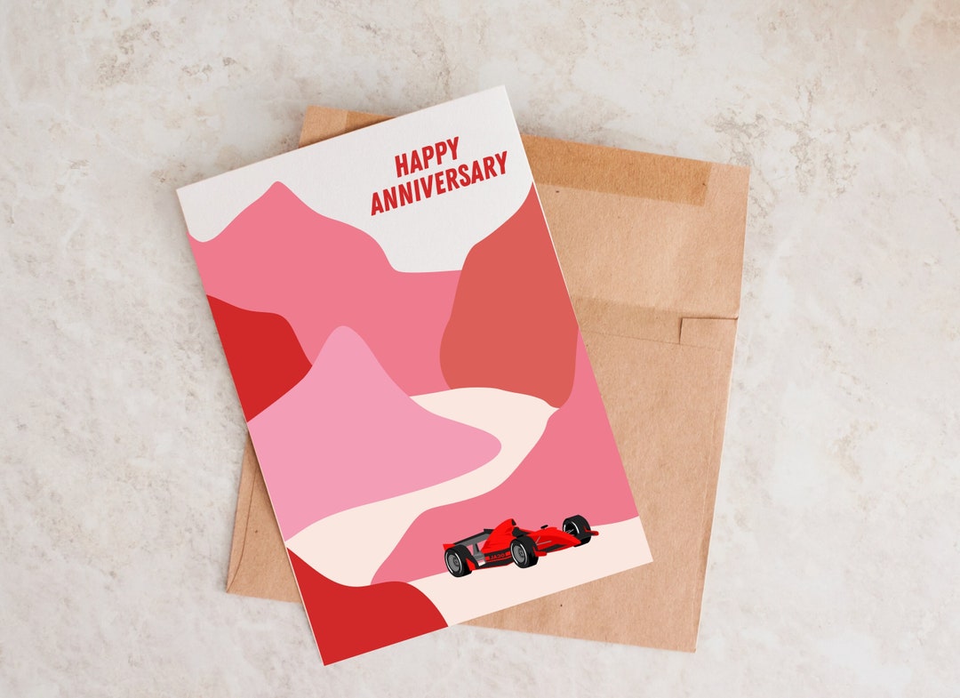 Happy Anniversary Card, F1 Anniversary Card, Card for Anniversary ...