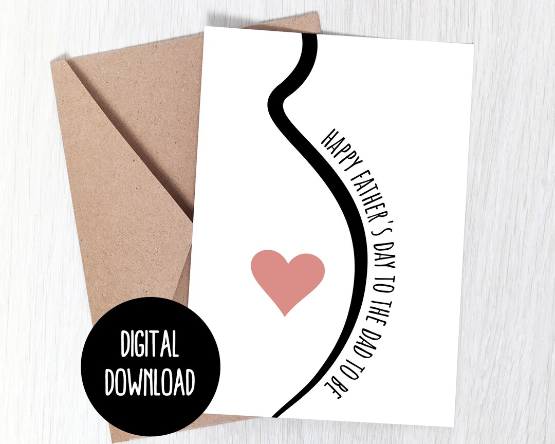 Printable Father Card, Happy Father's Day to the Father to Be, New Dad ...