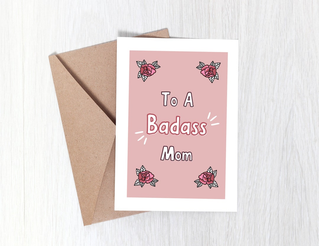 Badass Mom Card, Mother's Day Card - Etsy