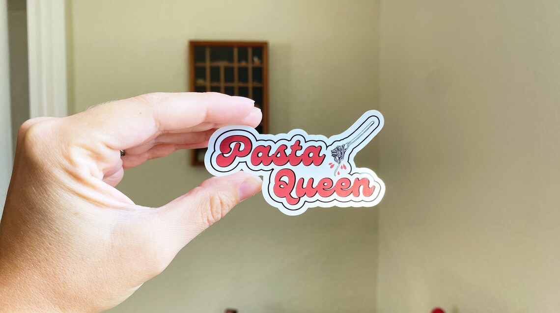 Pasta Queen Sticker Pasta Sticker Italian Sticker Italy - Etsy