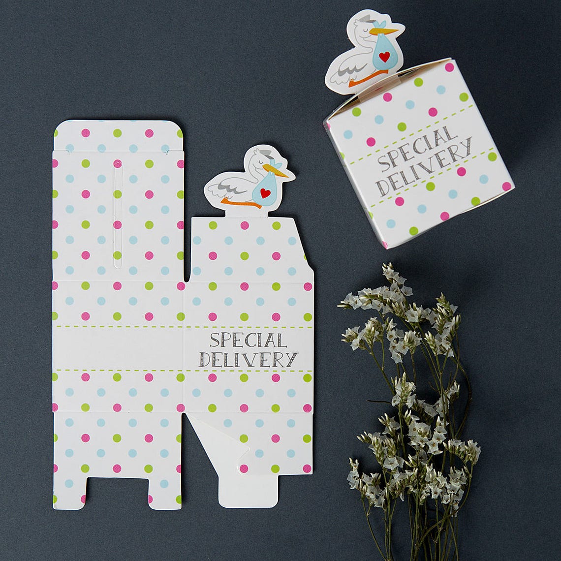 Stork Baby Shower Favor Boxes Boy or Girl Sprinkle Favor | Etsy