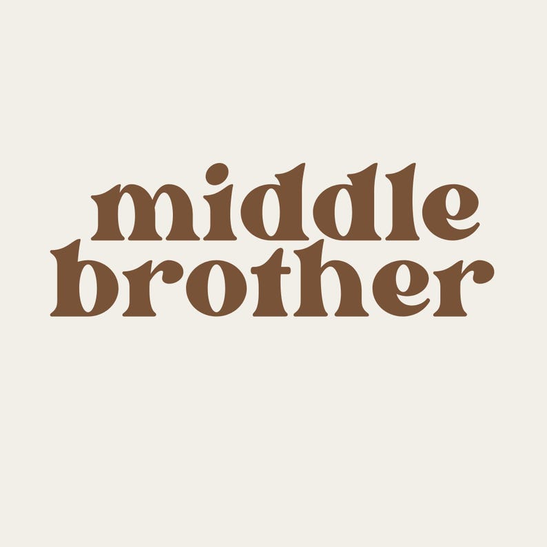 Middle Brother SVG Cut File, PNG, JPG Matching Sibling Graphics - Etsy
