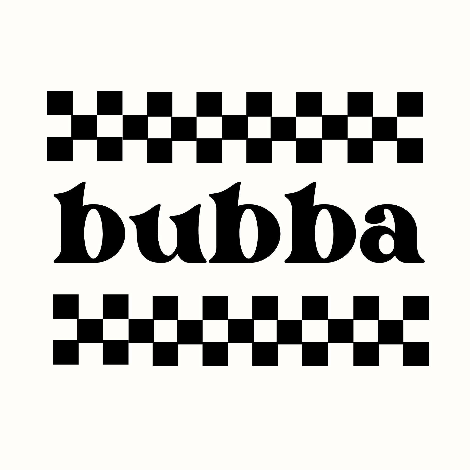 Bubba Checkered Svg Design, Cut File for Cutting Machine, Bubba Graphic ...