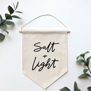 Salt and Light Flag | Christian Wall Hanging - Etsy