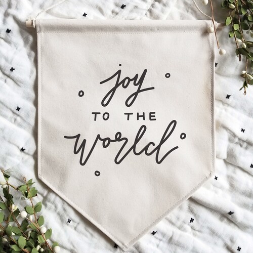 Joy to the World / Christmas Wall Banner / Wall Flag | Etsy