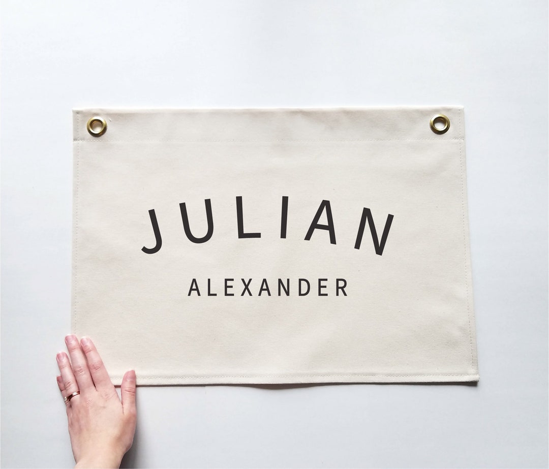 Custom Baby Name Flag | Arched - Etsy