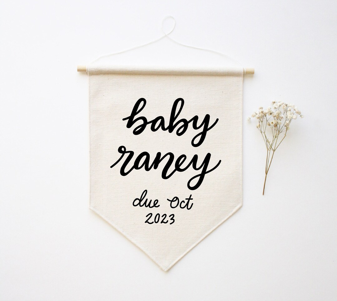 Custom Baby Announcement Banner - Etsy