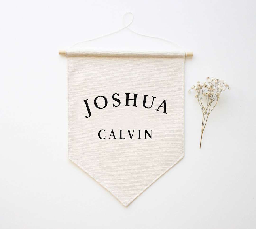 Custom Baby Name Banner | Arched Serif Font - Etsy