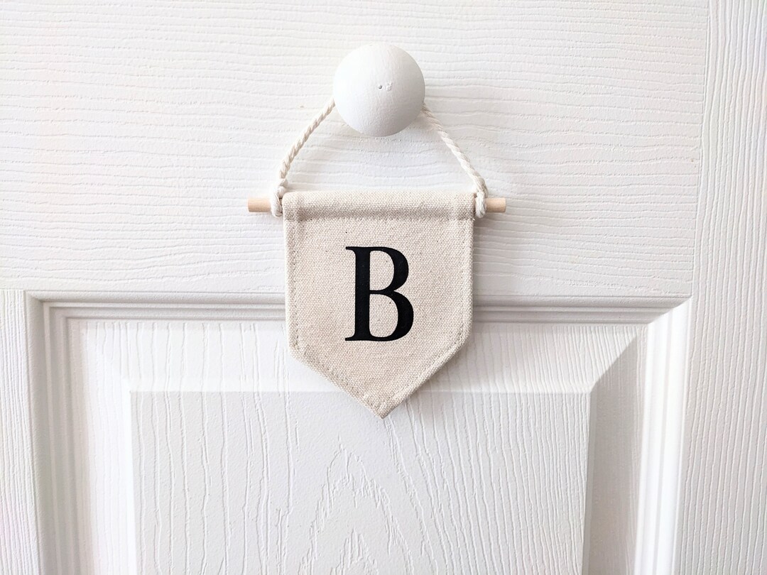 Simple Custom Initial Wall Banner| Entryway, Nursery Decor - Etsy