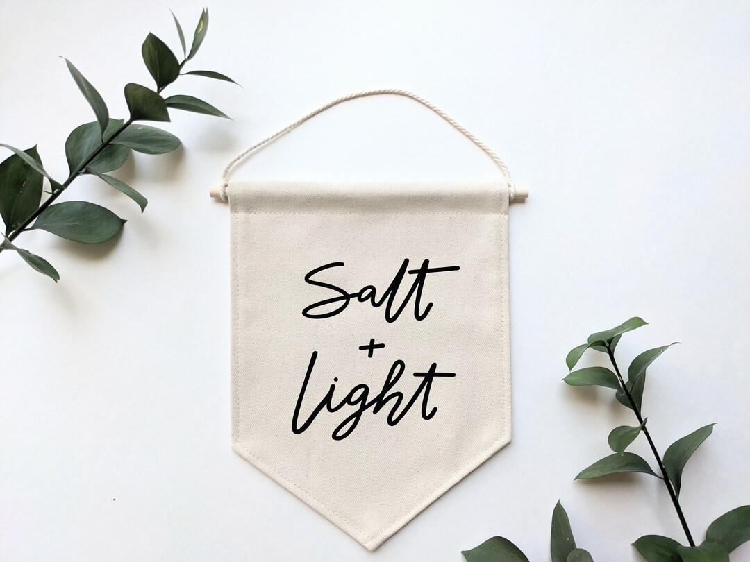 Salt and Light Flag | Christian Wall Hanging - Etsy