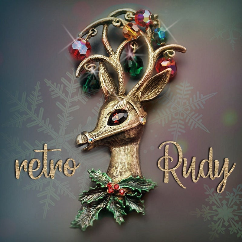 Vintage Rudolph Pin - Etsy