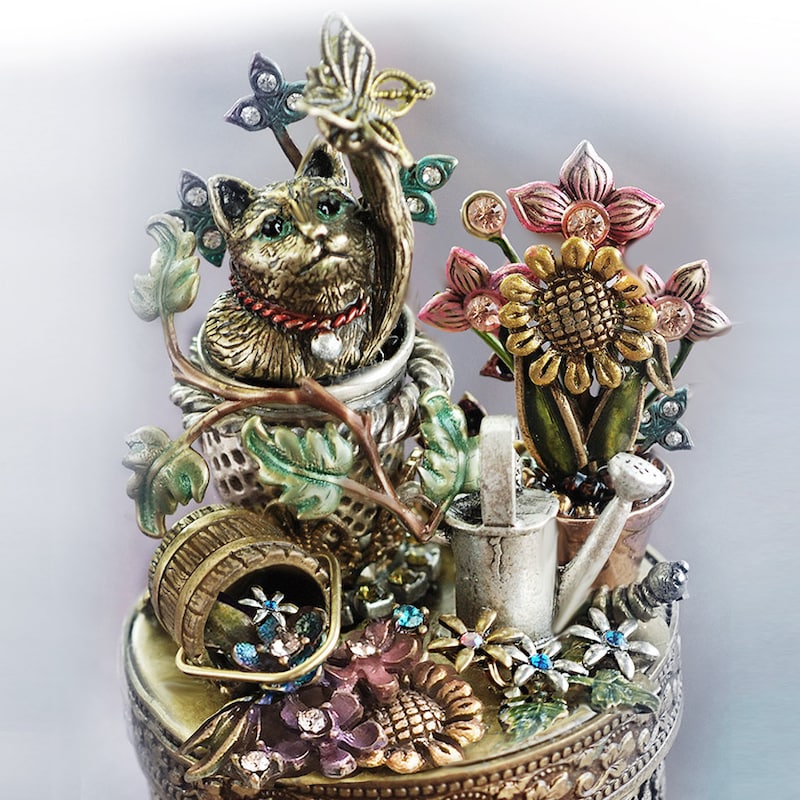 Cat Trinket Box - Etsy