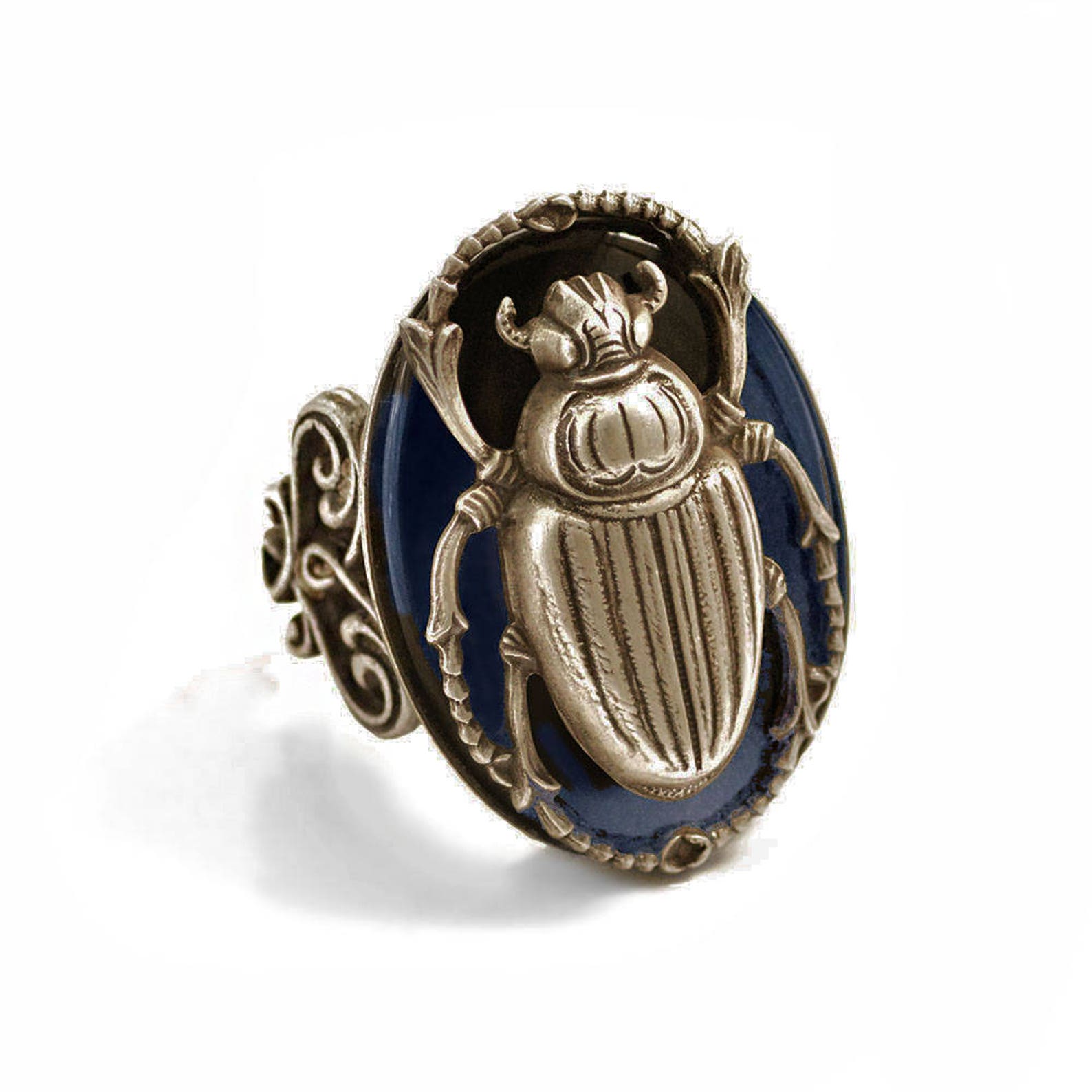 Scarab Ring Beetle Ring Insect Ring Insect Jewelry | Etsy UK