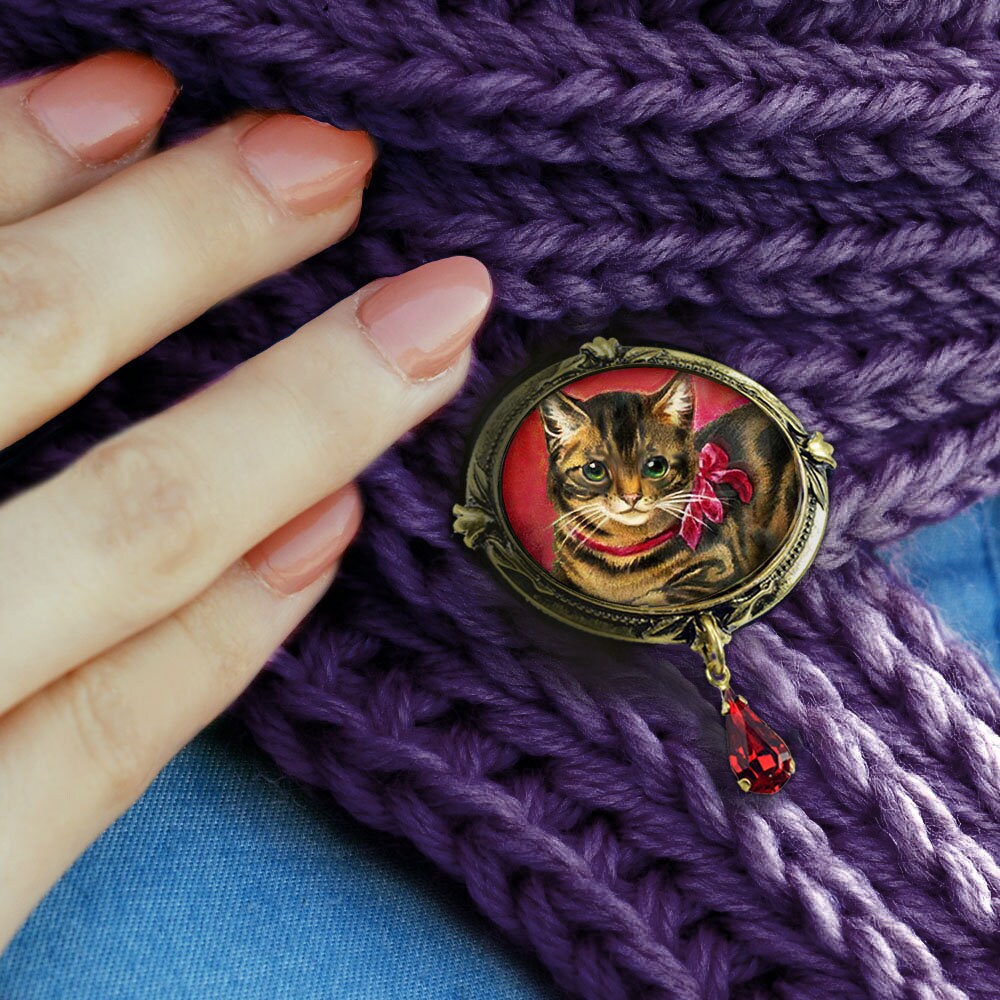 Cat Pin Kitty Brooch Pin Brooch Valentine Jewelry - Etsy