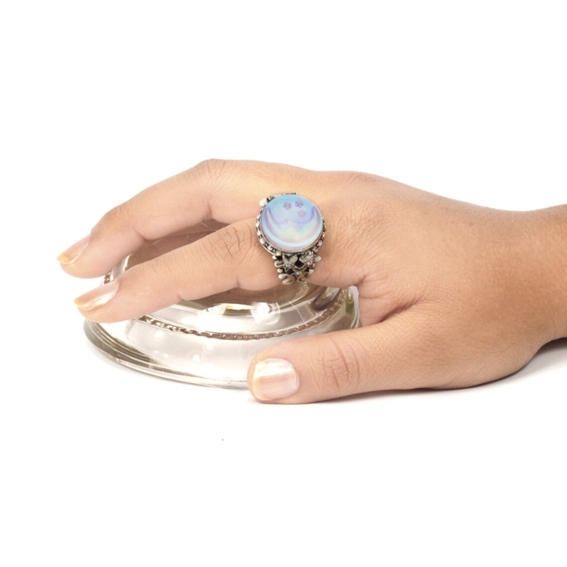 Moon Ring Space Ring Star Ring Moon and Star Ring Silver | Etsy