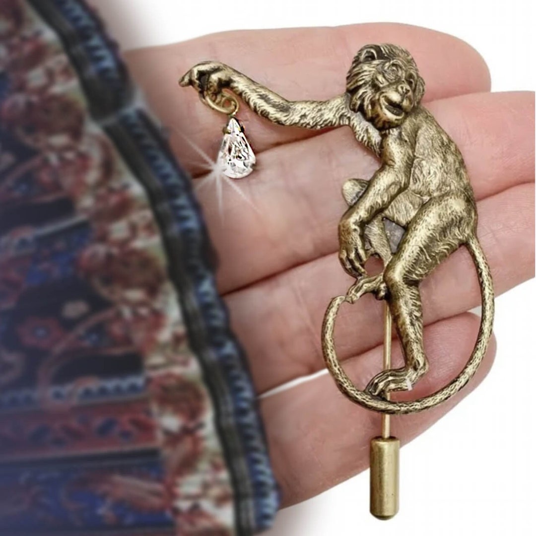 Monkey Pin, Wise Monkeys, Lapel Pin, Vintage Jewelry, Mischievous ...