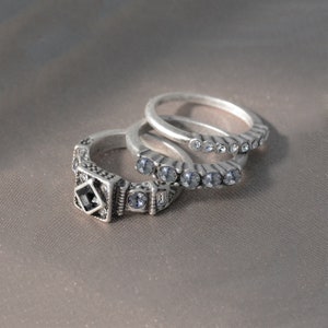 Crystal Stacking Rings Set: Boho Stackable Jewelry - Etsy