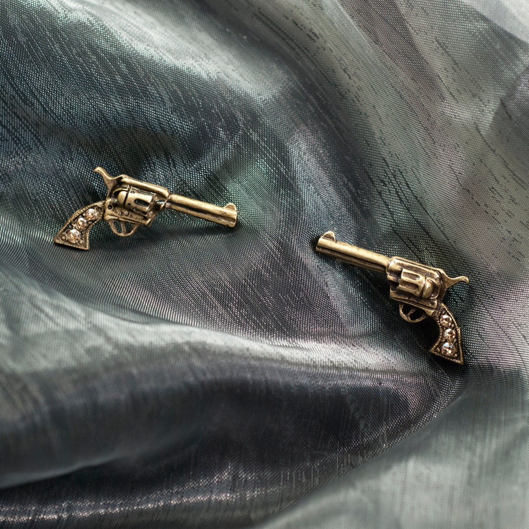 Gun Pin, Lapel Pin, Stick Pin, Brooch, Gun Jewelry, Pistol Pin, Cowboy ...