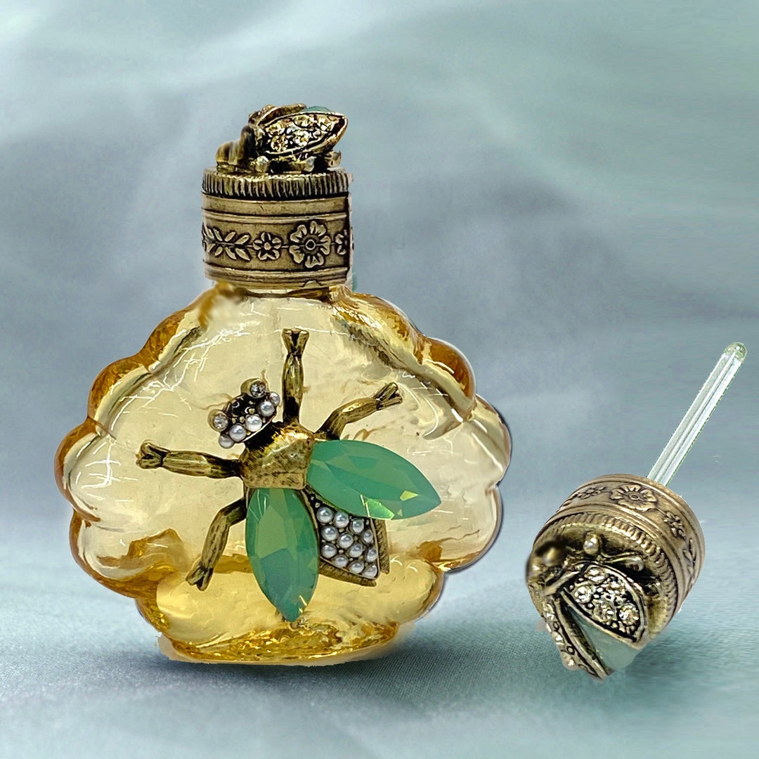 Vintage Perfume Bottle With Pacific Opal Bee, Essential Oil Bottles ...