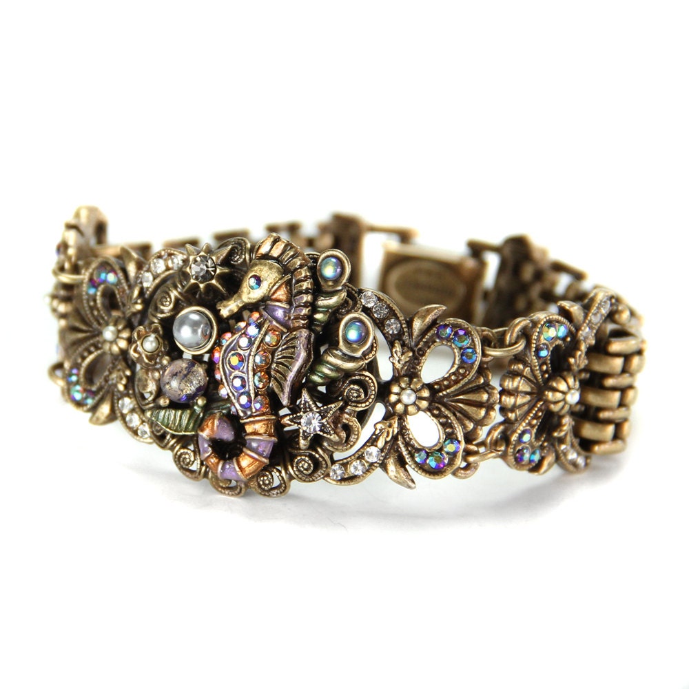 Seahorse Bracelet, Seahorse Jewelry, Seahorse, Nautical Bracelet ...