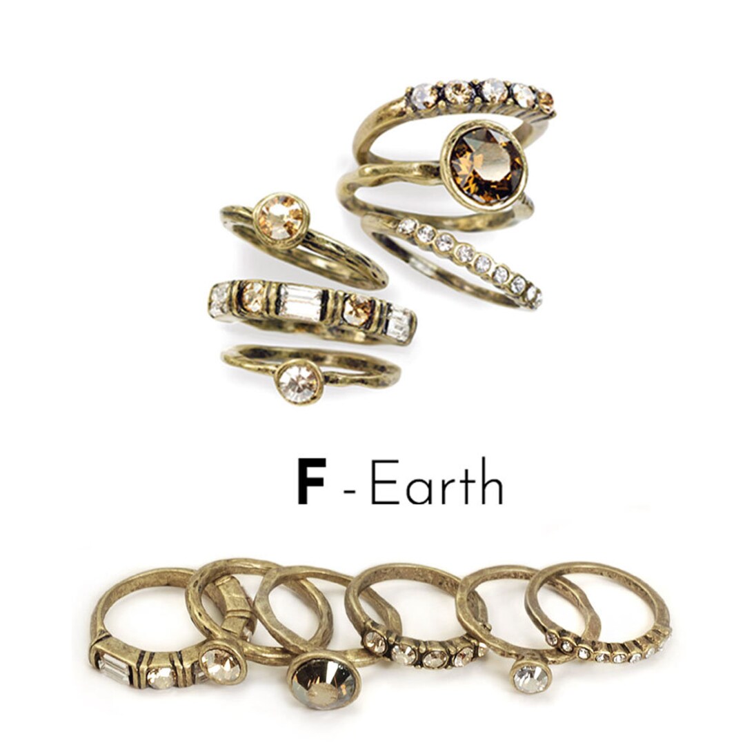 Stacking Rings, Silver Stack Rings, Antique Rings, Gypsy Rings, Crystal ...