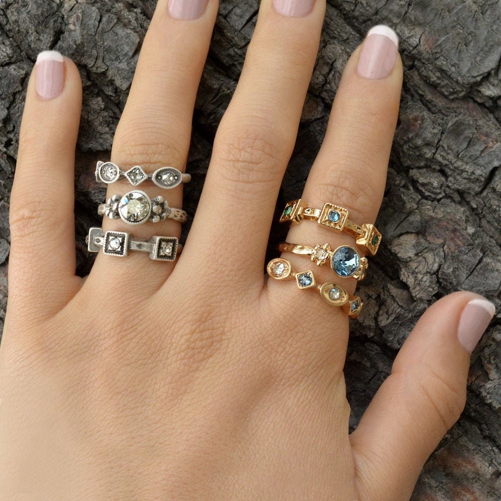 Stacking Ring Set Stacking Rings Vintage Rings Boho Rings | Etsy