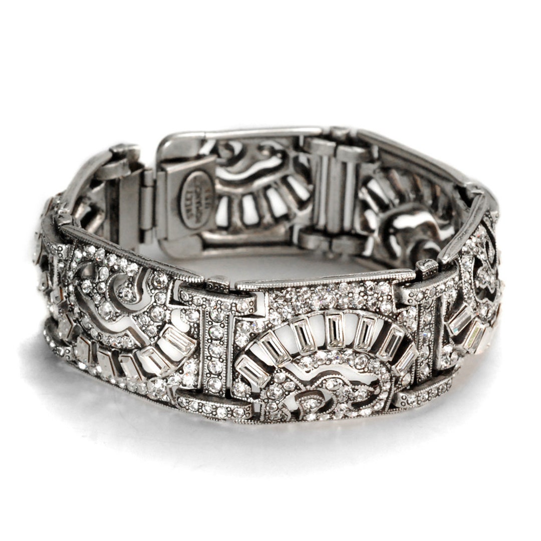 Art Deco Crystal Bracelet: 1930s Flapper Wedding Jewelry - Etsy