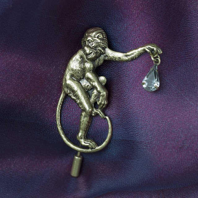Monkey Pin Wise Monkeys Lapel Pin Vintage Jewelry | Etsy