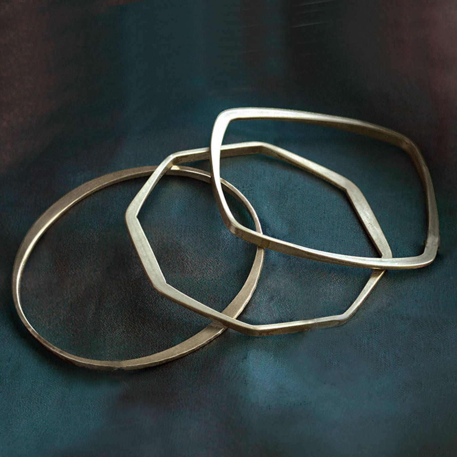 Set of 3 Bangles Silver Bangle Bracelet Bangle Bracelet - Etsy