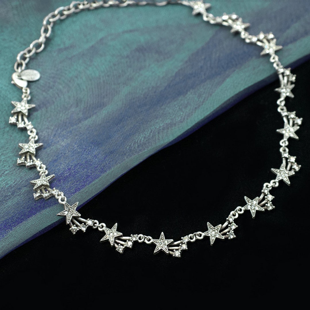 Shooting Star Collar Necklace, Celestial Jewelry - Etsy