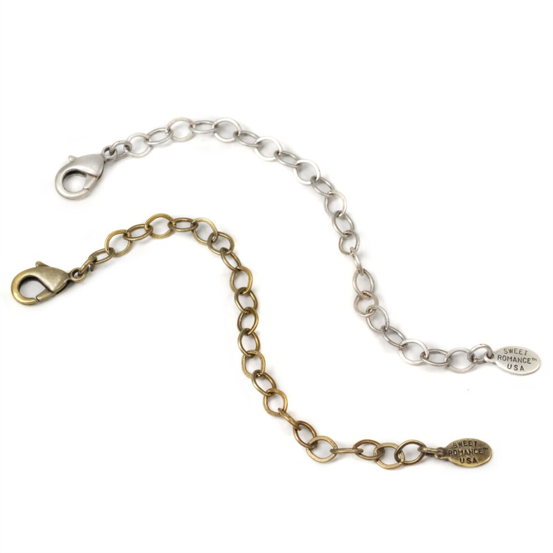 4" Necklace Extender: Silver or Bronze Finish - Etsy